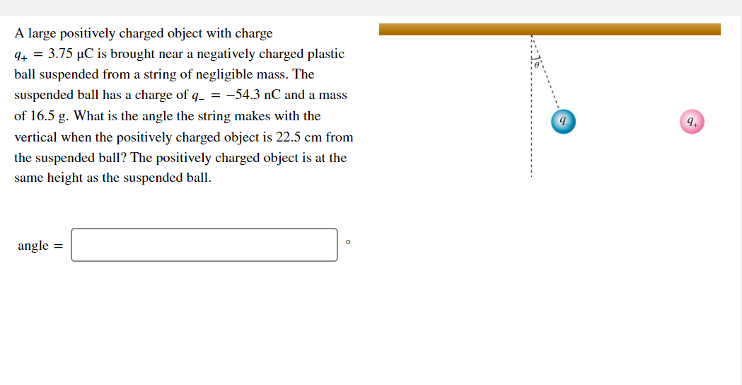 Solved A large positively charged object with charge | Chegg.com