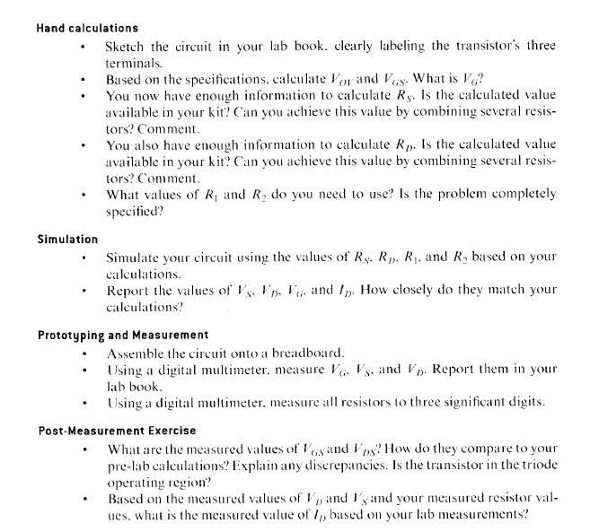 PART 2: NMOS IN TRIODE MODE Redesign the circuit in | Chegg.com