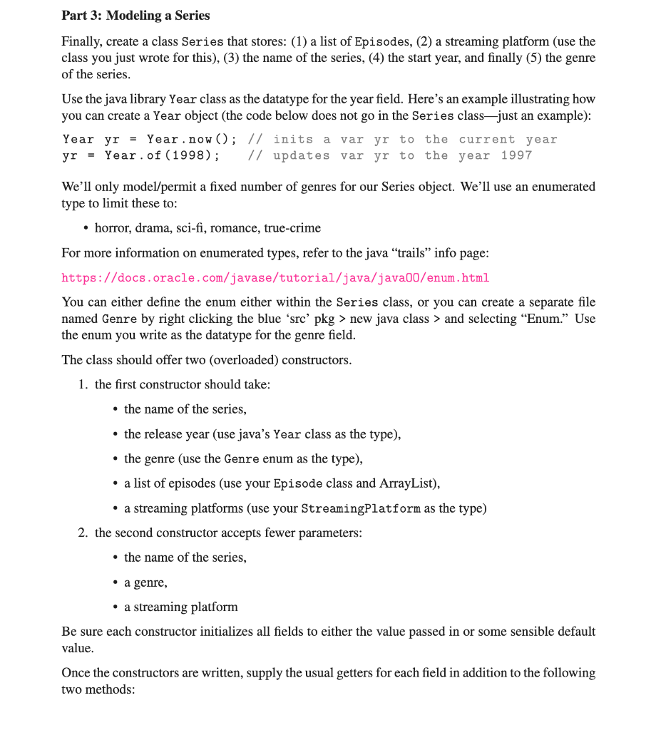 Solved In this assignment, continuing with the theme of | Chegg.com