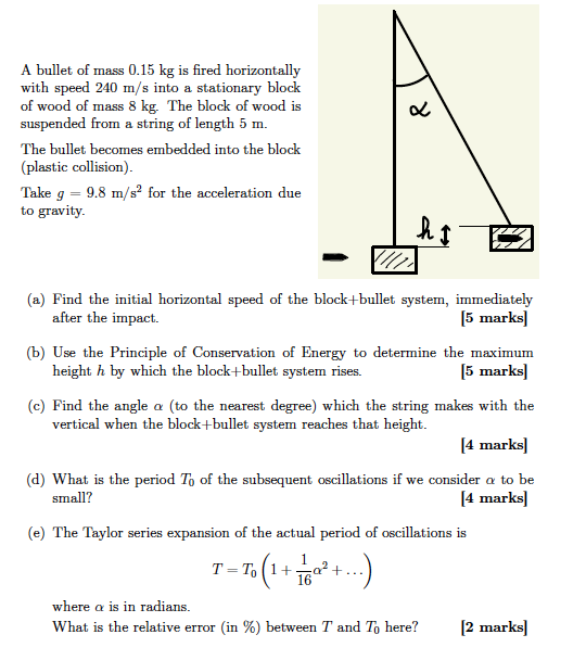 Solved A bullet of mass 0.15 kg is fired horizontally with | Chegg.com
