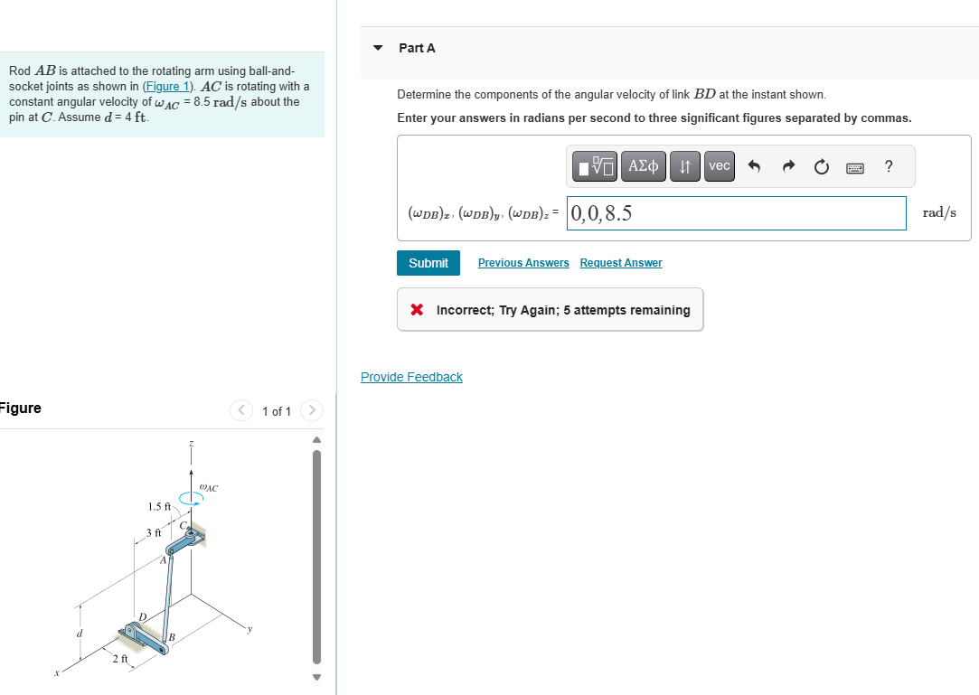 Rod \( ﻿A B \) ﻿is attached to the rotating arm using | Chegg.com