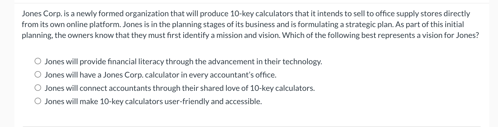 Solved Jones Corp. is a newly formed organization that will | Chegg.com