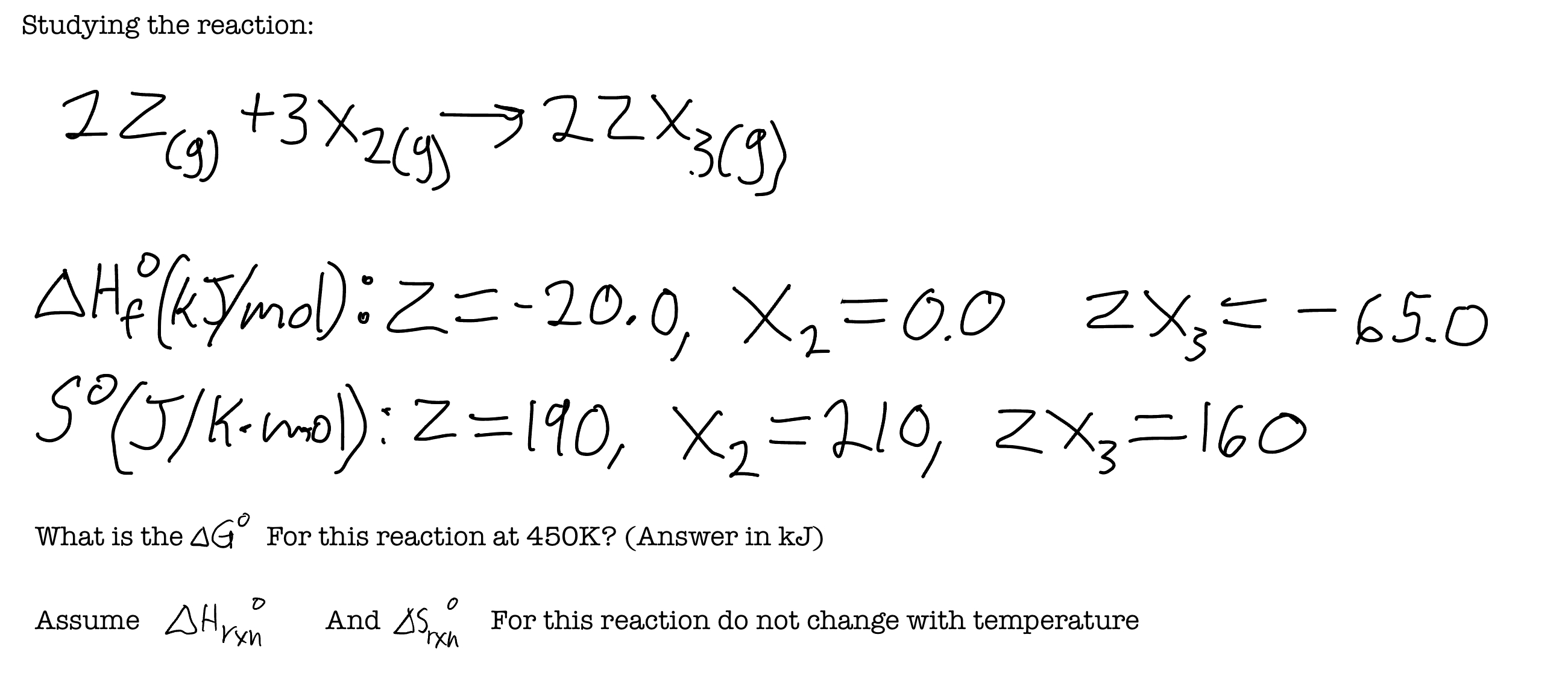 Studying the reaction: \\[ \\begin{array}{l} z | Chegg.com