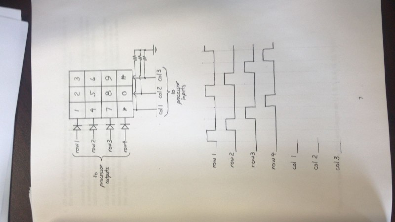 5. (20 points) A multiplexed 4 3 keypad is shown on | Chegg.com