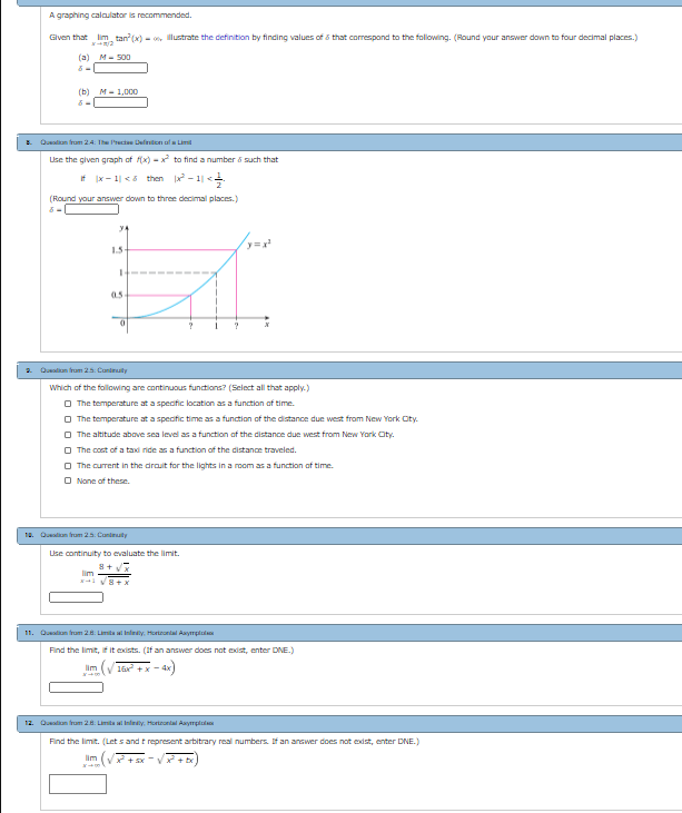 Solved A graphing calculator is recommended. Glven that lim | Chegg.com