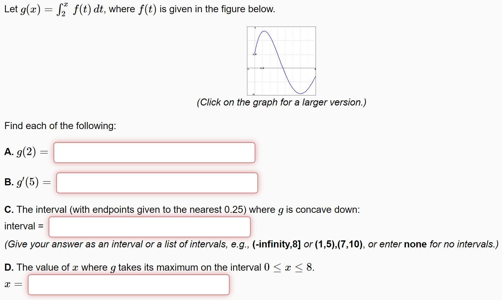 Solved Let g(x)=∫2xf(t)dt, where f(t) is given in the figure | Chegg.com