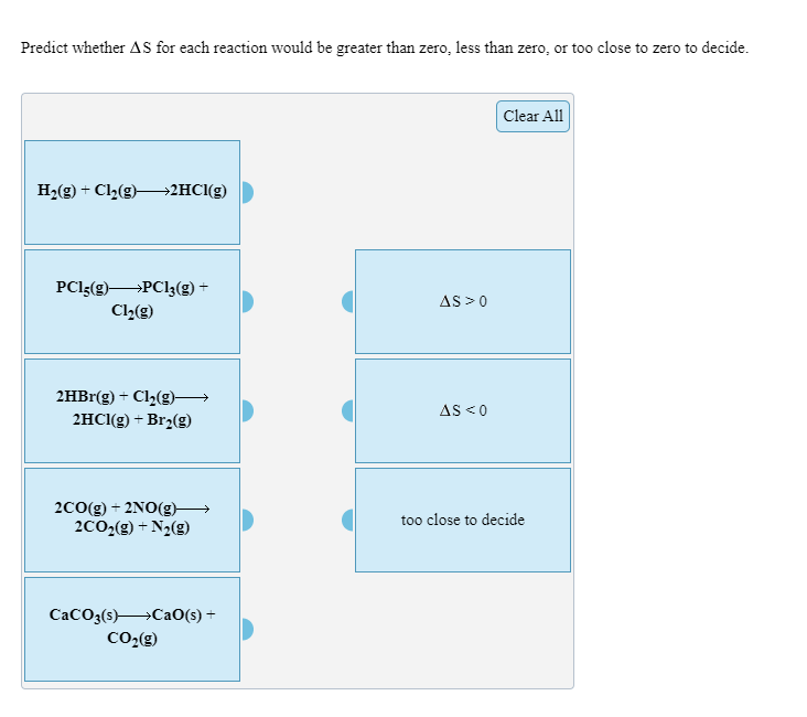 Solved Predict whether AS for each reaction would be greater | Chegg.com