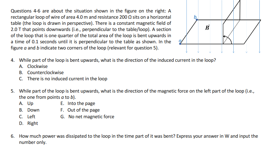 Solved Questions 4-6 are about the situation shown in the | Chegg.com