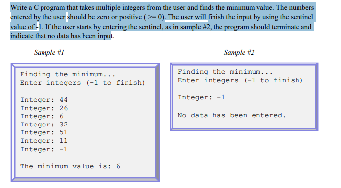 Solved Write a C program that takes multiple integers from | Chegg.com