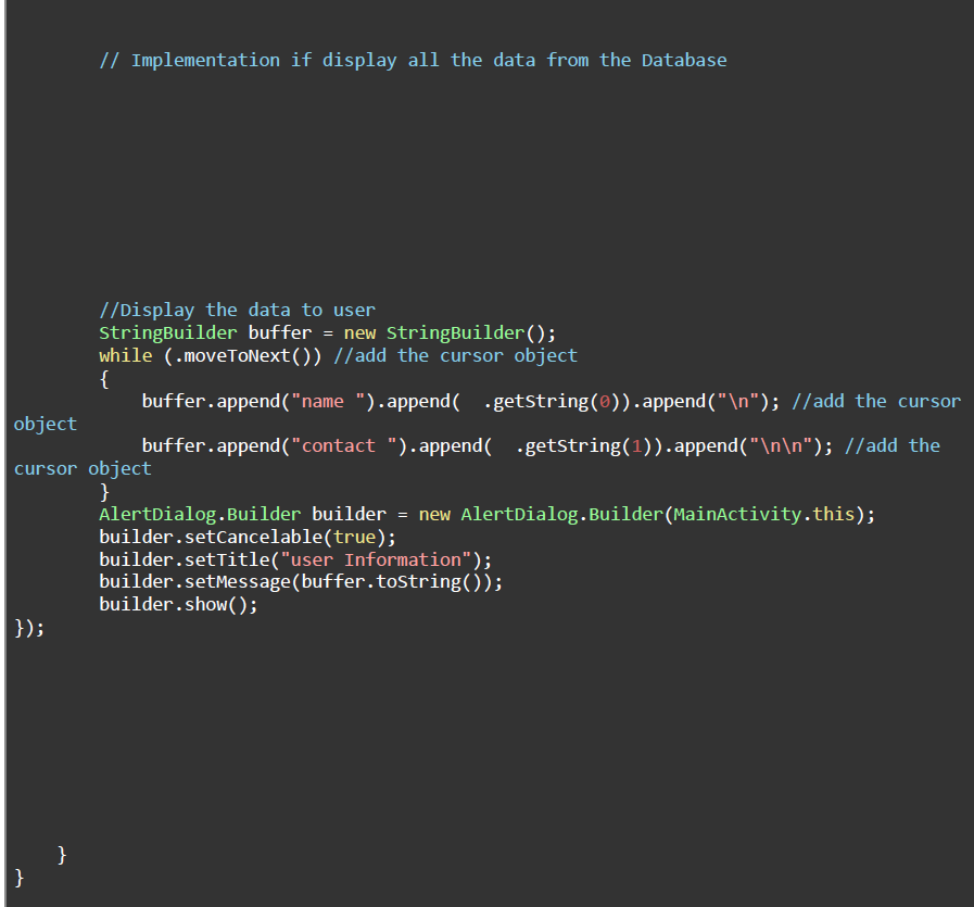 Solved course : IT Mobile Application Development note : | Chegg.com