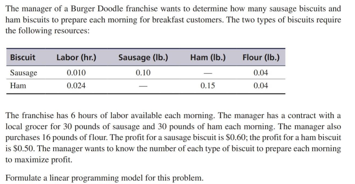 Solved State the decision variables, objective, and | Chegg.com Solved State the decision variables, objective, and | Chegg.com