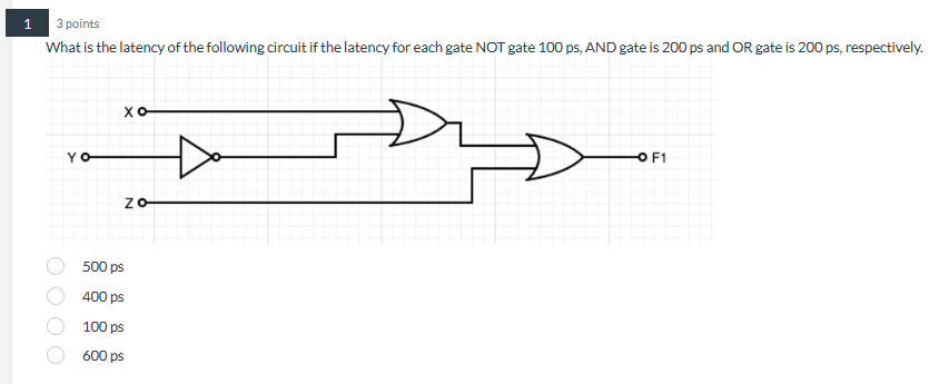 Solved What is the latency of the following circuit if the | Chegg.com