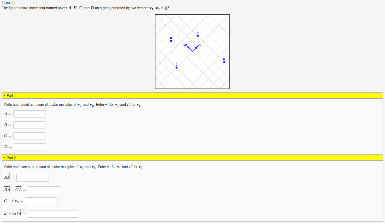 Solved The figure below shows four named points A,B,C, and D | Chegg.com