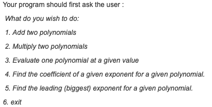 Solved Your program should first ask the user : What do you | Chegg.com