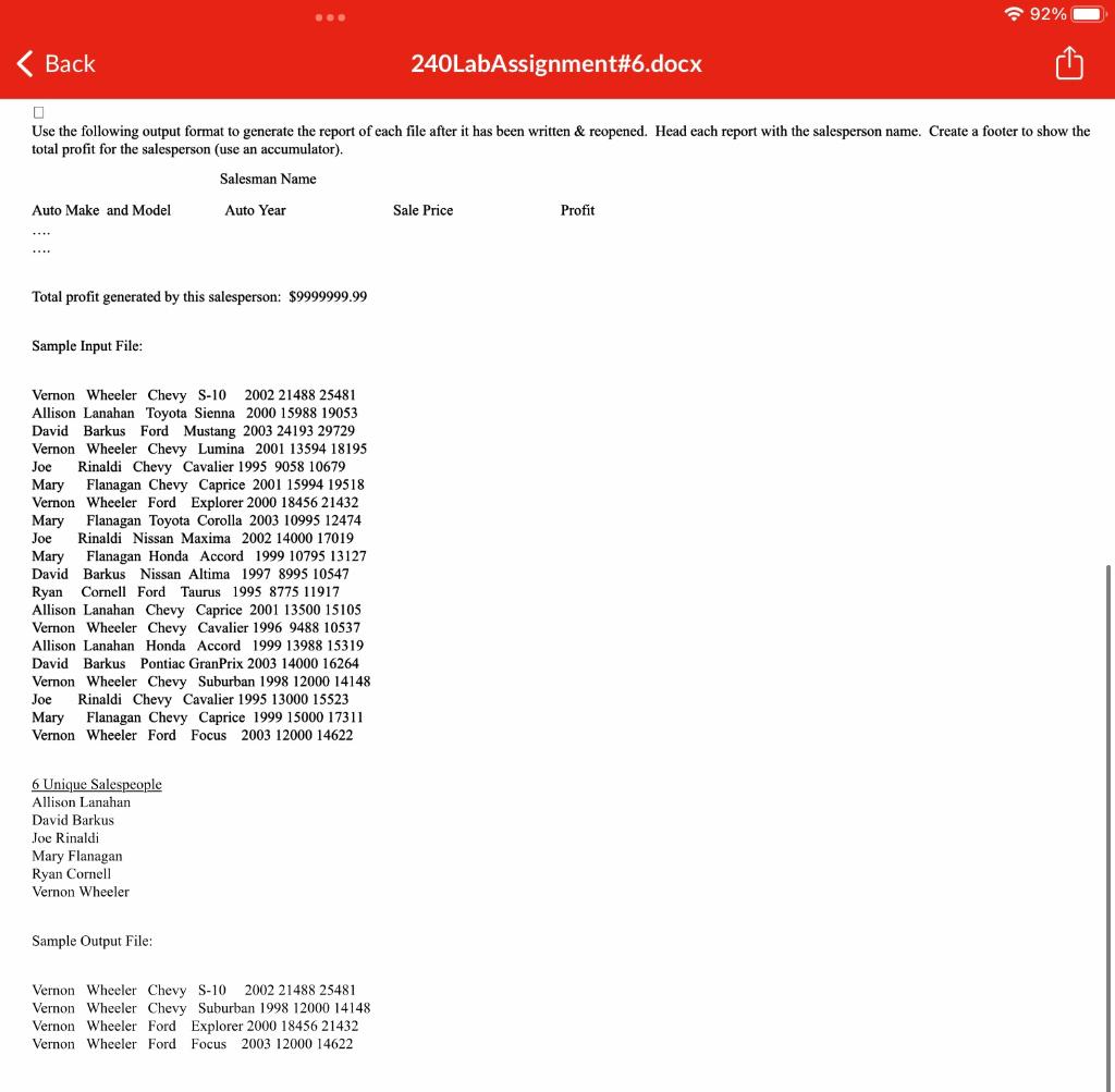 Solved Csc240 Programming Assignment 6 Assigned Week 