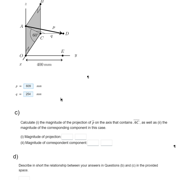 Solved p=,mmq=,mmc)Calculate (i) ﻿the magnitude of the | Chegg.com