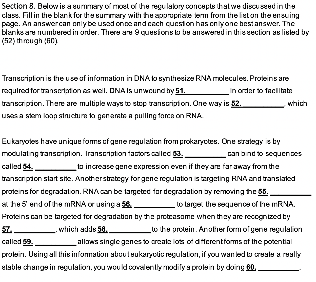 Solved Section 8. Below is a summary of most of the | Chegg.com