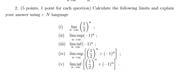Solved (5 ﻿points, 1 ﻿point for each question) ﻿Calculate | Chegg.com