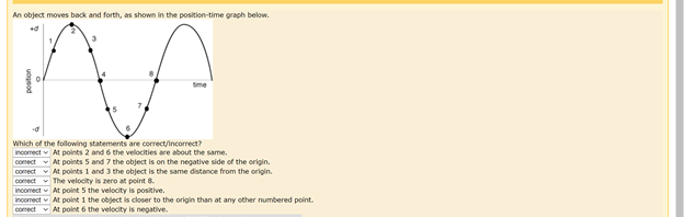 Solved An object moves back and forth, as shown in the | Chegg.com