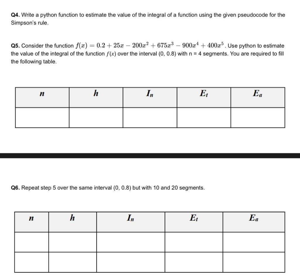 Solved Solve this question using python code , DONT USE ANY | Chegg.com