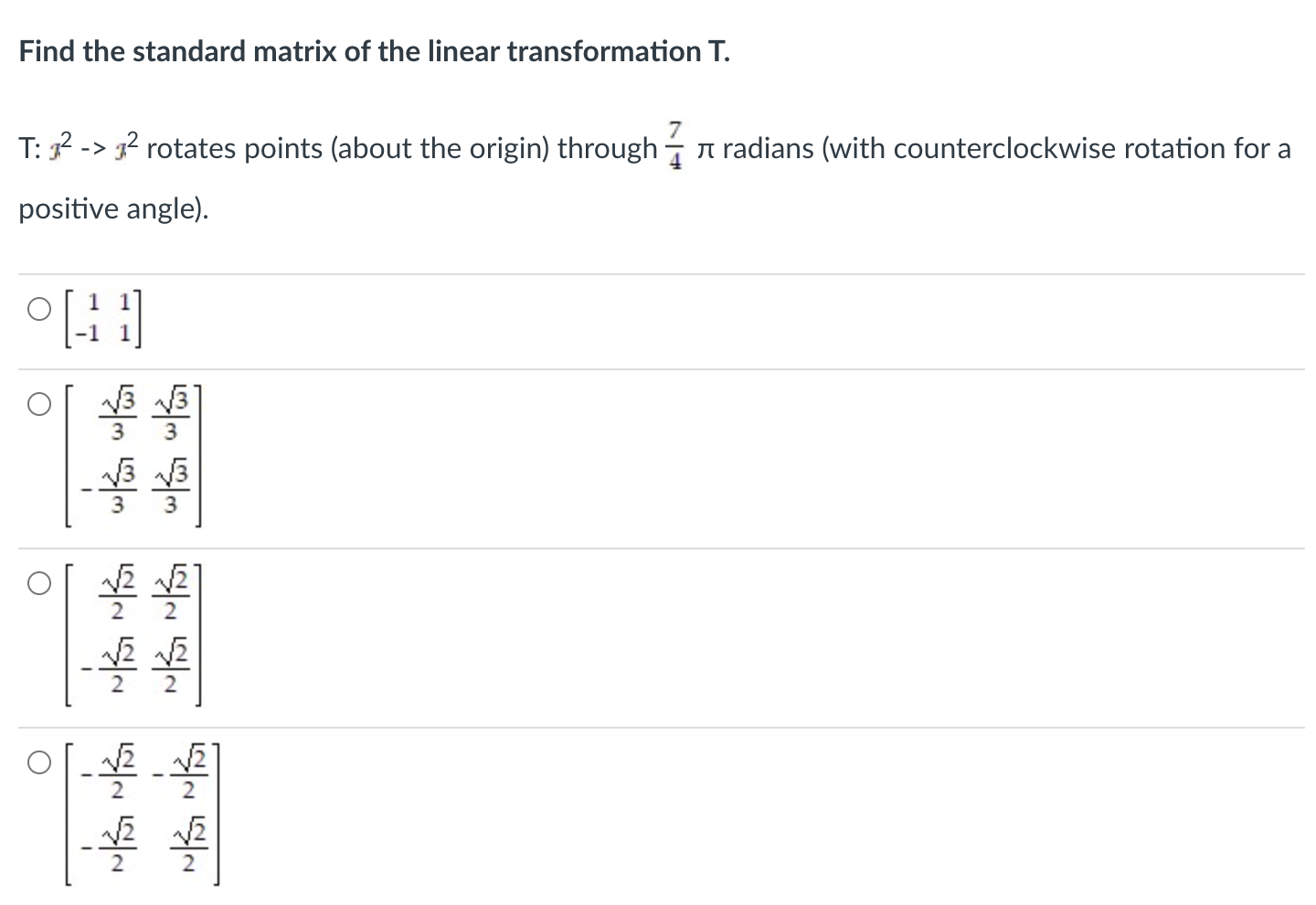 Solved Determine whether the linear transformation Tis | Chegg.com