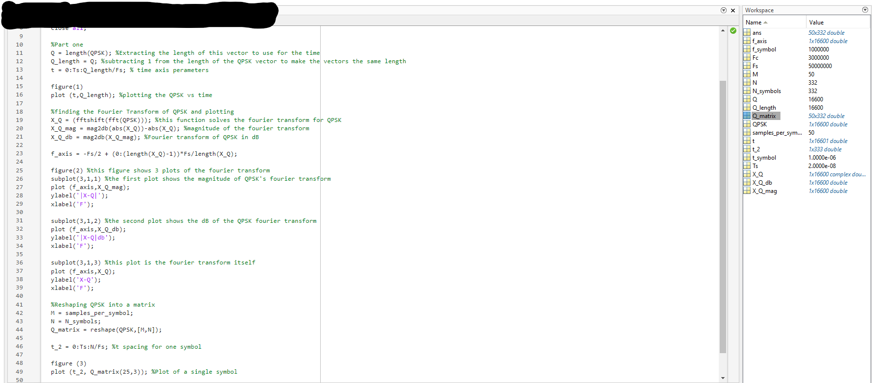 For this MATLAB code I am trying to plot the matrix I | Chegg.com For this MATLAB code I am trying to plot the matrix I | Chegg.com