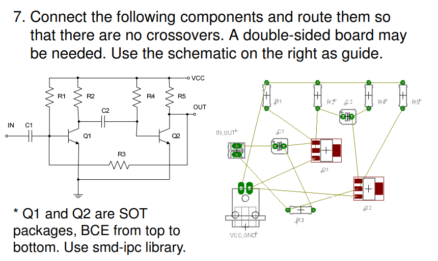 7. Connect the following components and route them so | Chegg.com