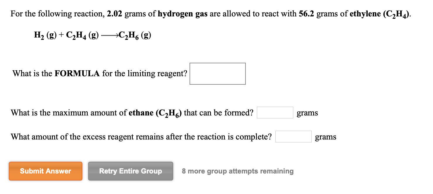 Hydrogen Gas Formula