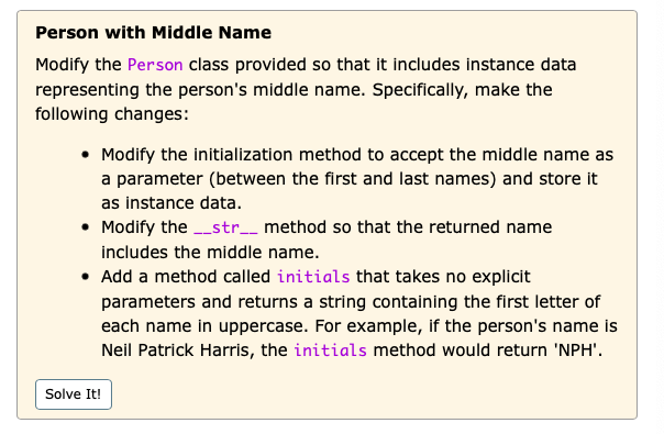 Solved Person with Middle Name Modify the Person class | Chegg.com Solved Person with Middle Name Modify the Person class | Chegg.com