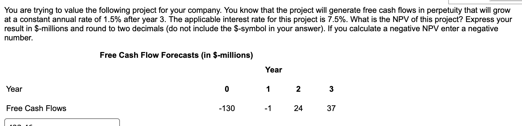 Solved You are trying to value the following project for | Chegg.com
