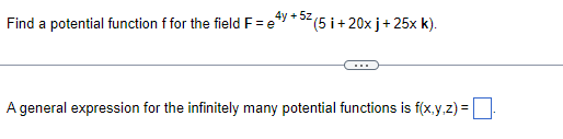Solved Find a potential function f ﻿for the field | Chegg.com