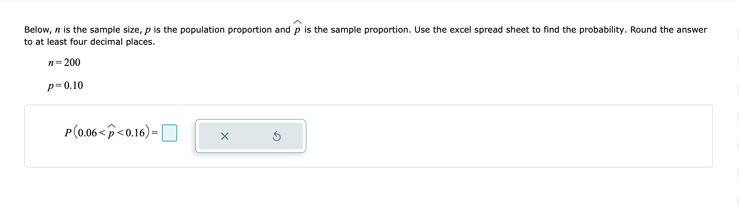Solved Below, n is the sample size, p is the population | Chegg.com Solved Below, n is the sample size, p is the population | Chegg.com