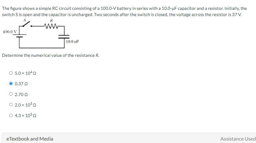 Solved The figure shows a simple RC circuit consisting of a | Chegg.com