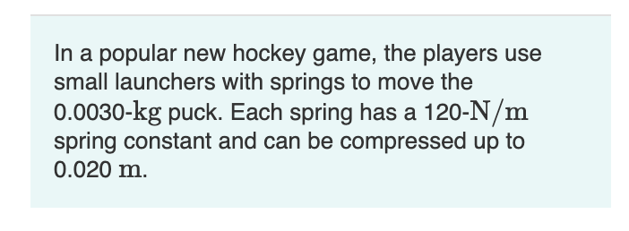 In a popular new hockey game, the players use small | Chegg.com