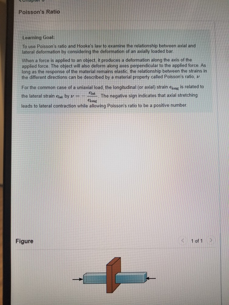 Solved & 60f7 G Review Part A - Calculate Poisson's ratio A | Chegg.com