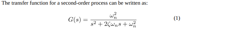 Solved The transfer function for a second-order process can | Chegg.com