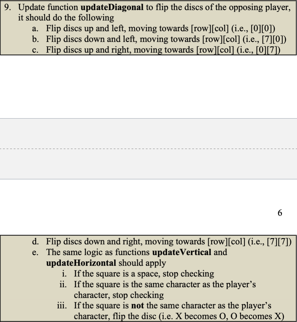 Solved Source Code: void updateHorizontal(int row, int | Chegg.com