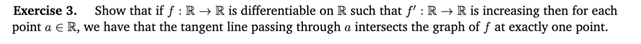 Solved a) Let f:R→R be a function such that f′(x) exists for | Chegg.com
