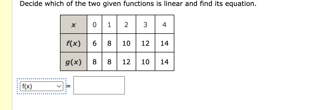 Solved Decide which of the two given functions is linear and | Chegg.com
