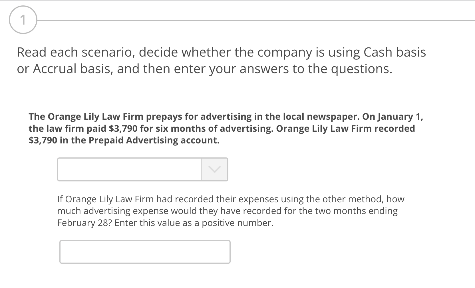 Solved Read each scenario, decide whether the company is | Chegg.com