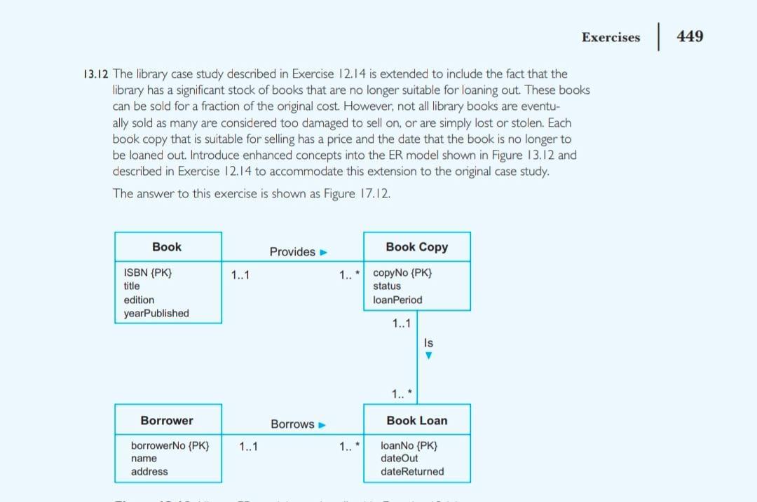 Solved Exercises | 449 13.12 The library case study | Chegg.com
