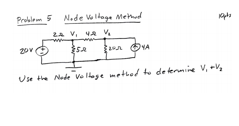 Solved Node Voltage Method: Use the Node Voltage Method to | Chegg.com
