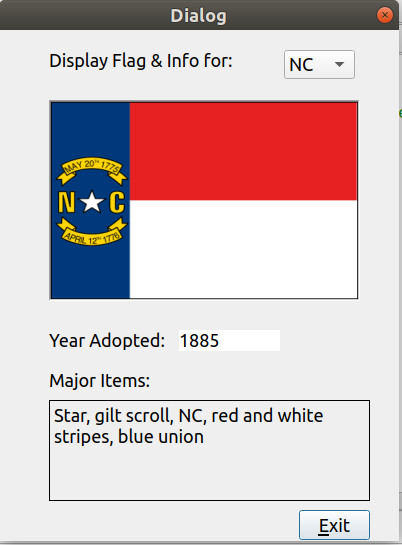 Solved One formA label widget to display the flag named: | Chegg.com
