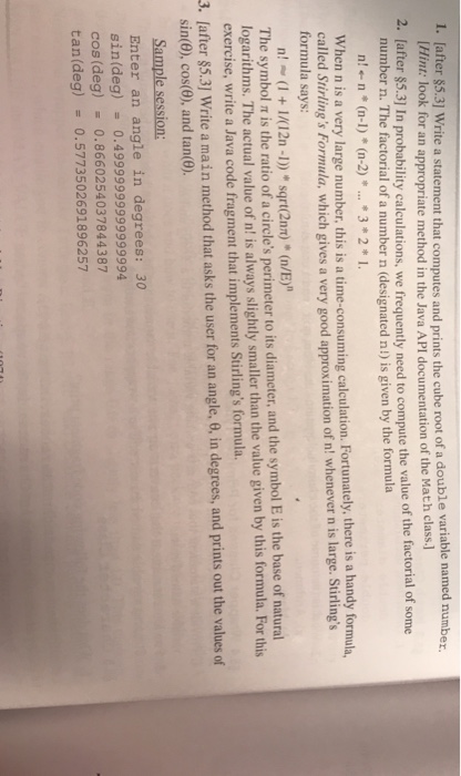 Solved 1 Lafter 5 3] Write A Statement That Computes And