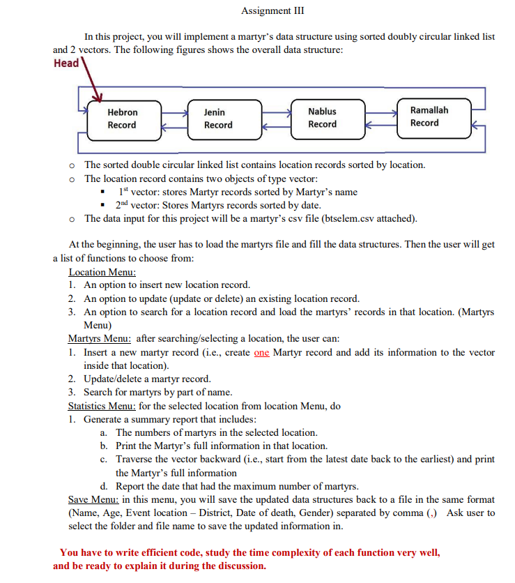 Solved Assignment IIIIn this project, you will implement a | Chegg.com