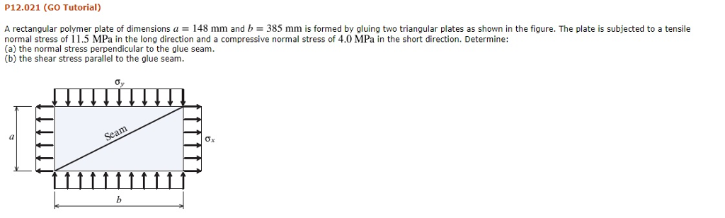 Solved P12.021 (GO Tutorial) A rectangular polymer plate of | Chegg.com