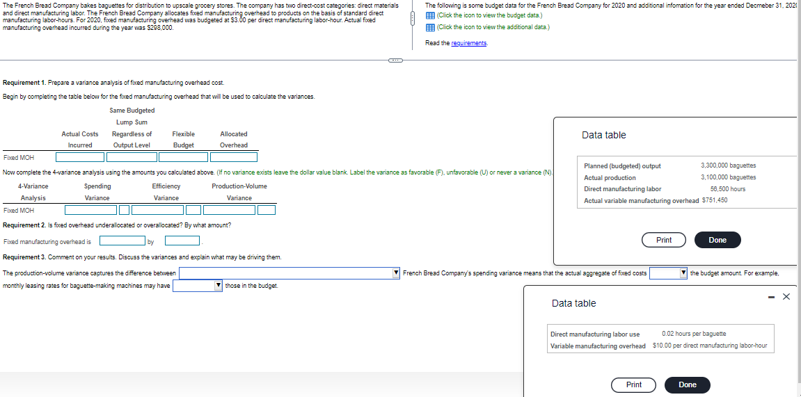 Solved Drop down options: the actual overhead costs incurred | Chegg.com