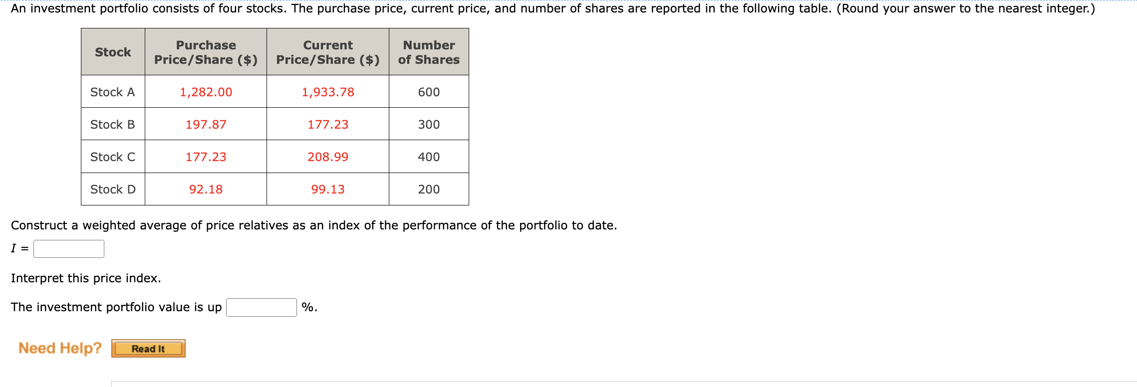 Solved Develop a weighted aggregate quantity index with a | Chegg.com