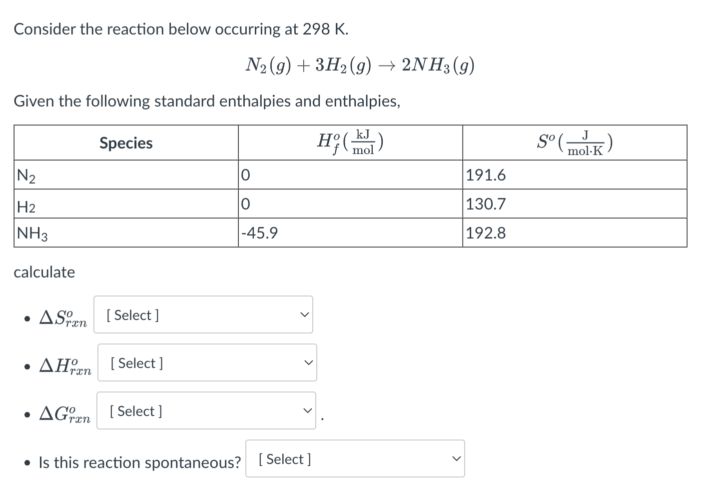 Consider the reaction below occurring at 298 K. | Chegg.com