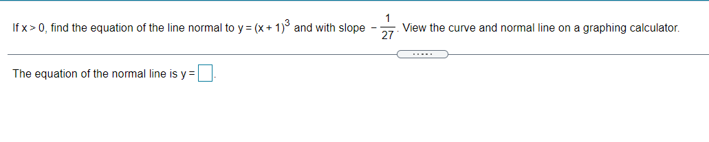 Solved If x>0, find the equation of the line normal to y = | Chegg.com